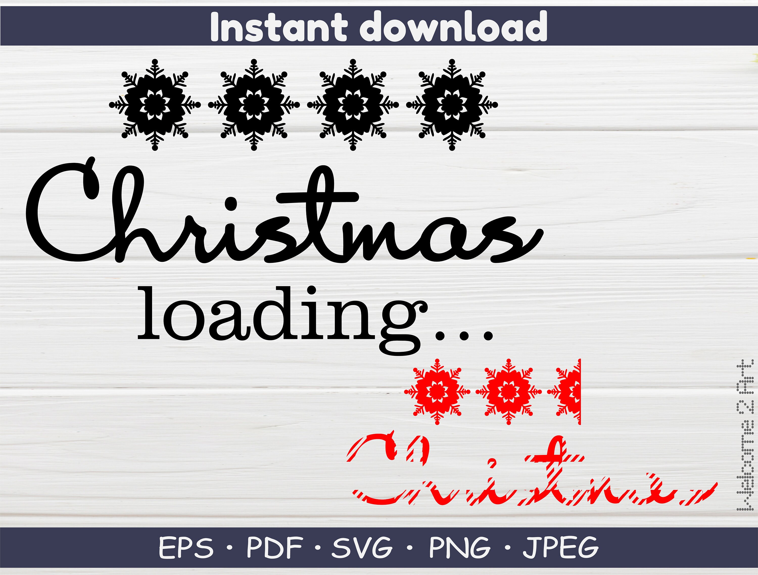 Christmas Loading Svg File for Cricut Christmas Svg Buffalo - Etsy