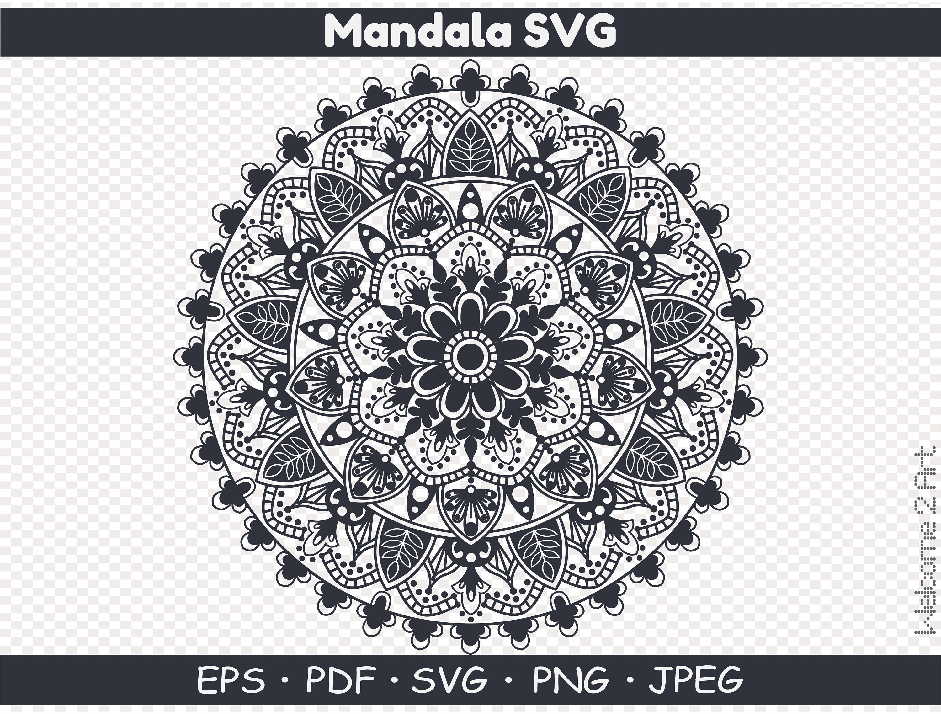 Mandala Svg, Boho Svg, Cut Files, Mandala Style, Mandala Art, Mandala ...