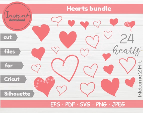 Doodle Svg cricut Heart Icons Heart Cut Files Hearts Svg Love Svg Heart Svg Bundle Jpg Png Love ...
