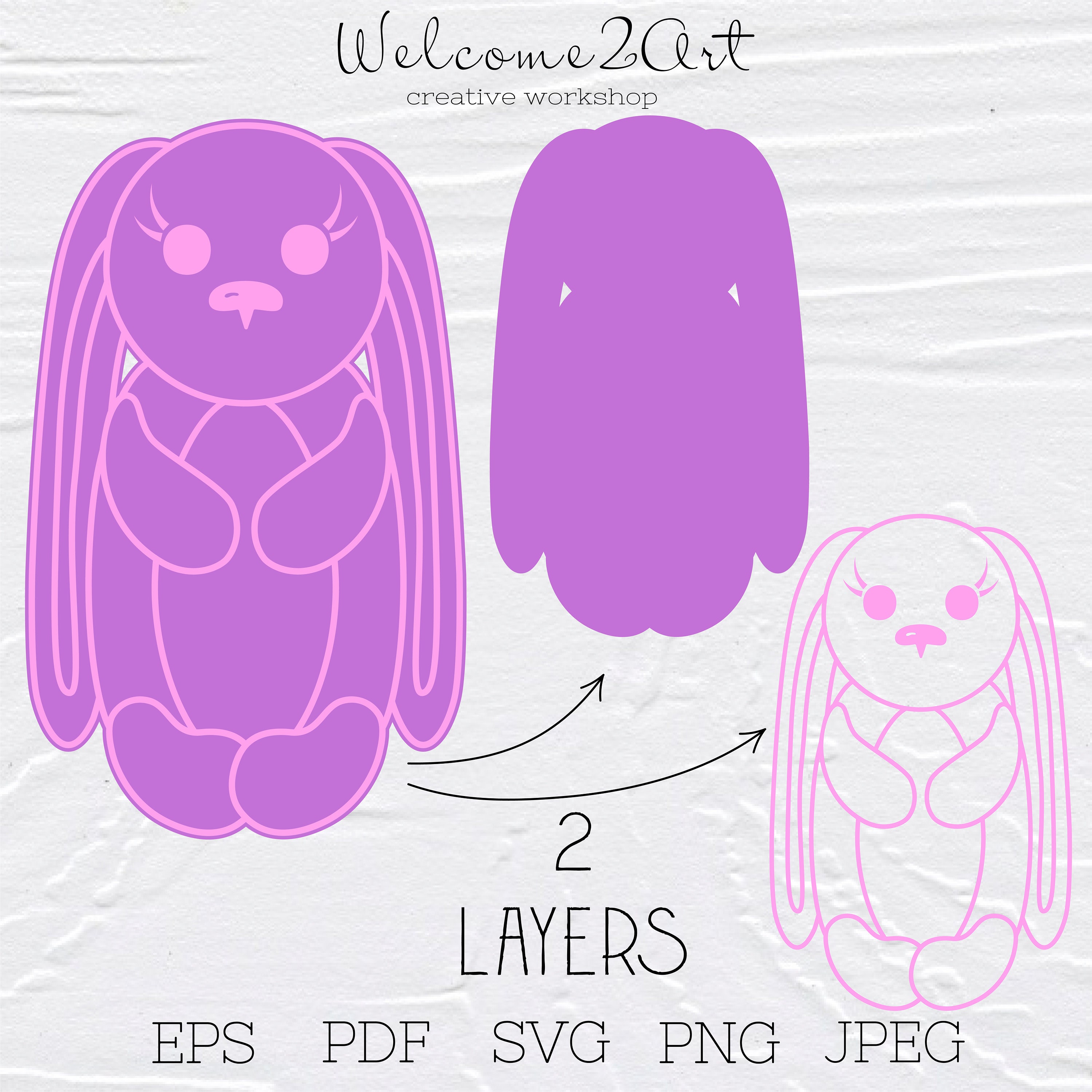 Bunny Rabbit Svg, Easter Bunny Clipart, Cut File, Cricut, Silhouette ...