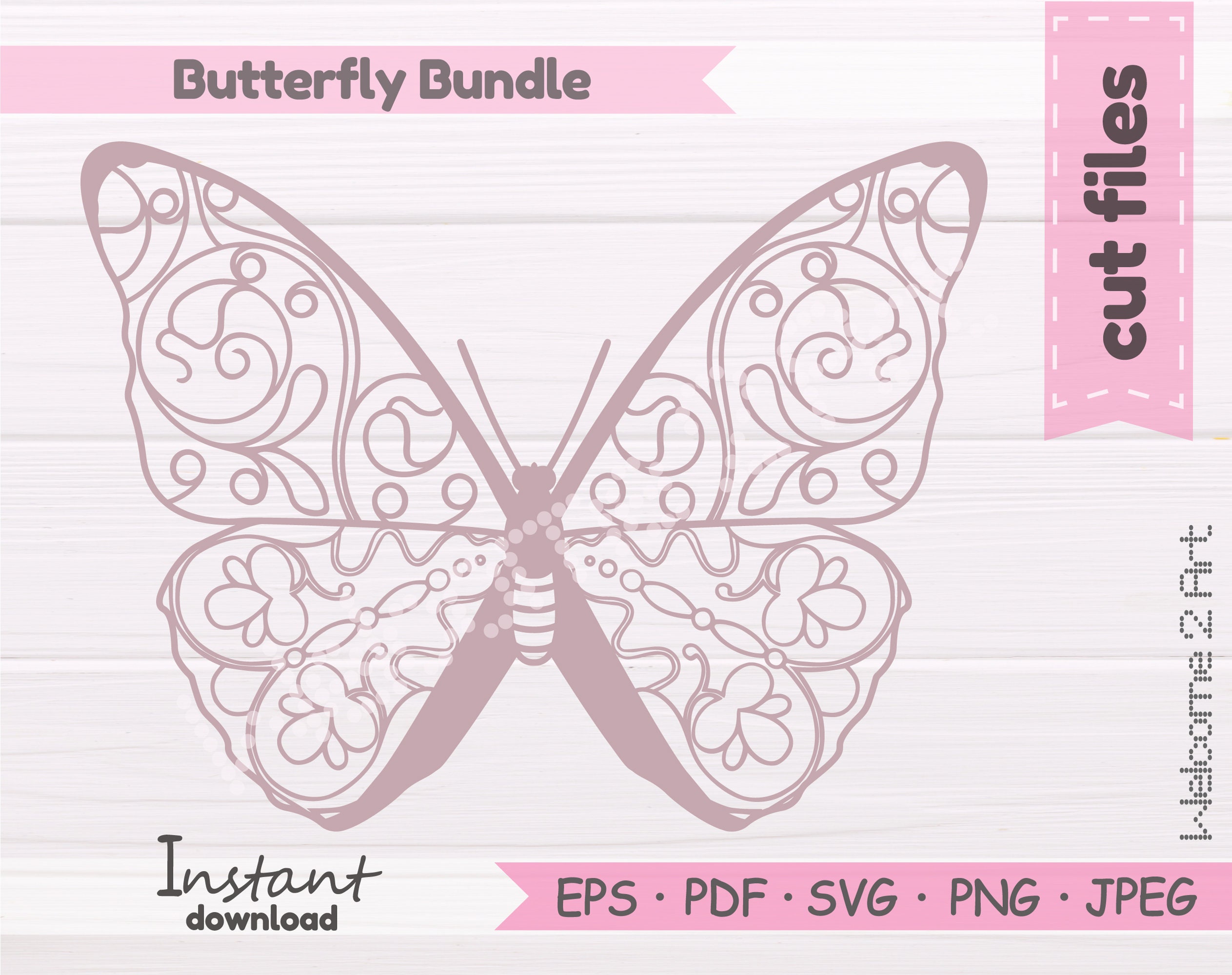 Butterfly Svg, Butterfly Stencil Svg, Butterfly Bundle Svg, Butterfly ...