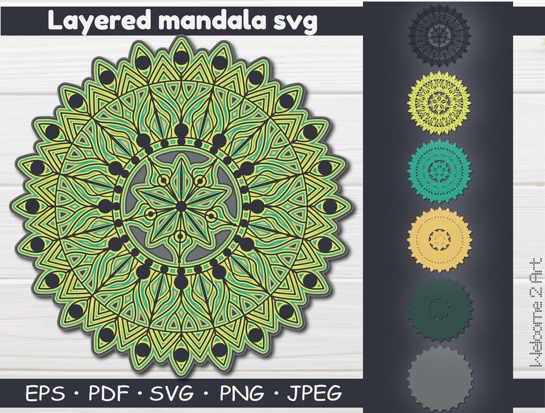 3d Mandala Svg, Layered Mandala Svg, Mandala Svg, 3d Mandala, Mandala ...