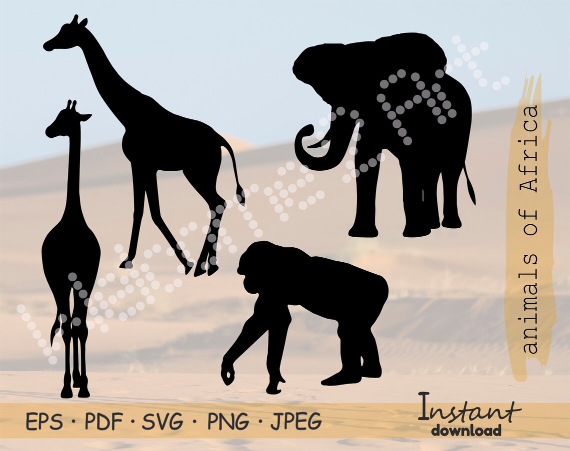 Wild Animals Svg, Safari Animals Svg, Animals Bundle, Wild Animals ...