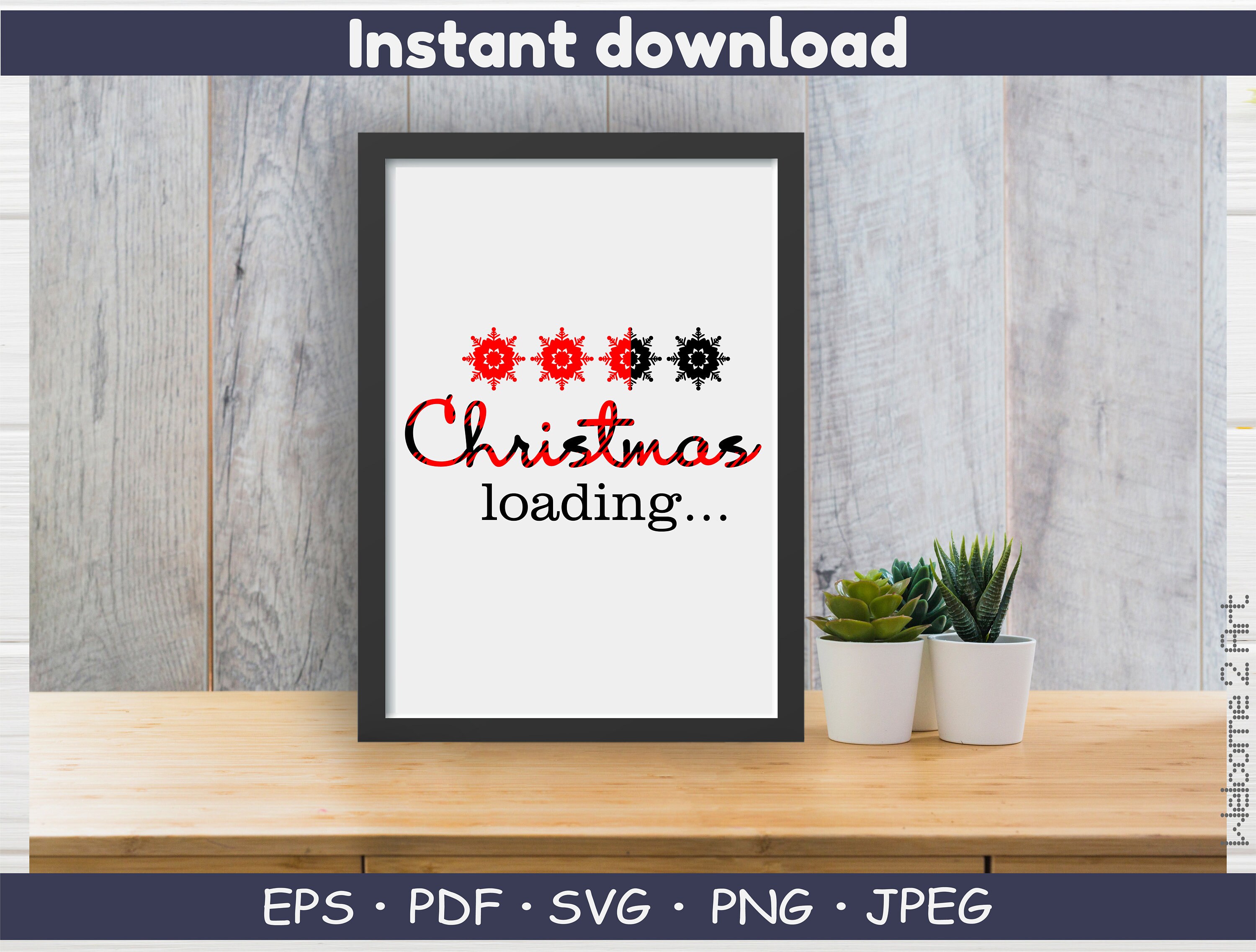 Christmas Loading Svg File for Cricut Christmas Svg Buffalo - Etsy