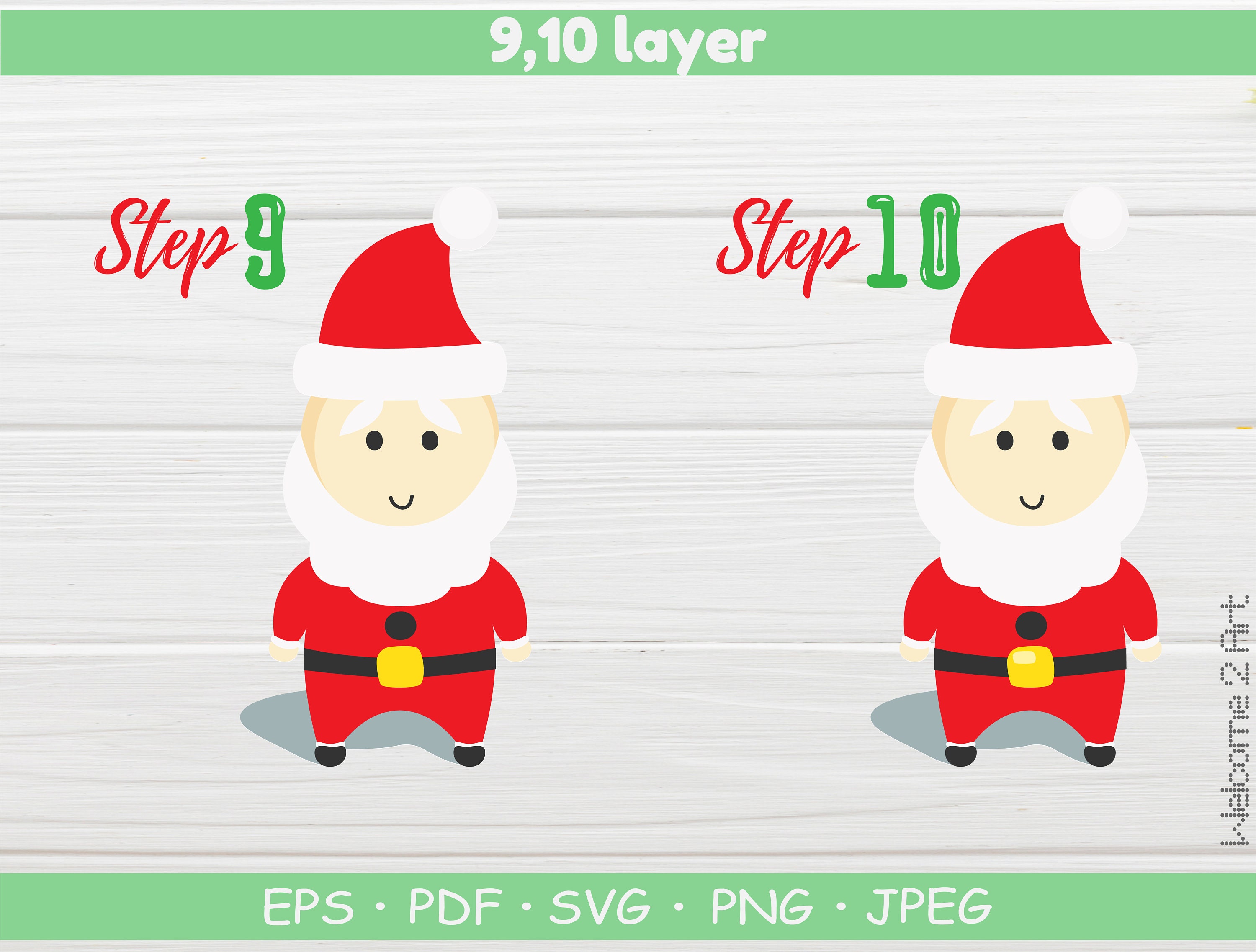 Santa Svg Cut File Cricut Silhouette Christmas Svg Merry - Etsy