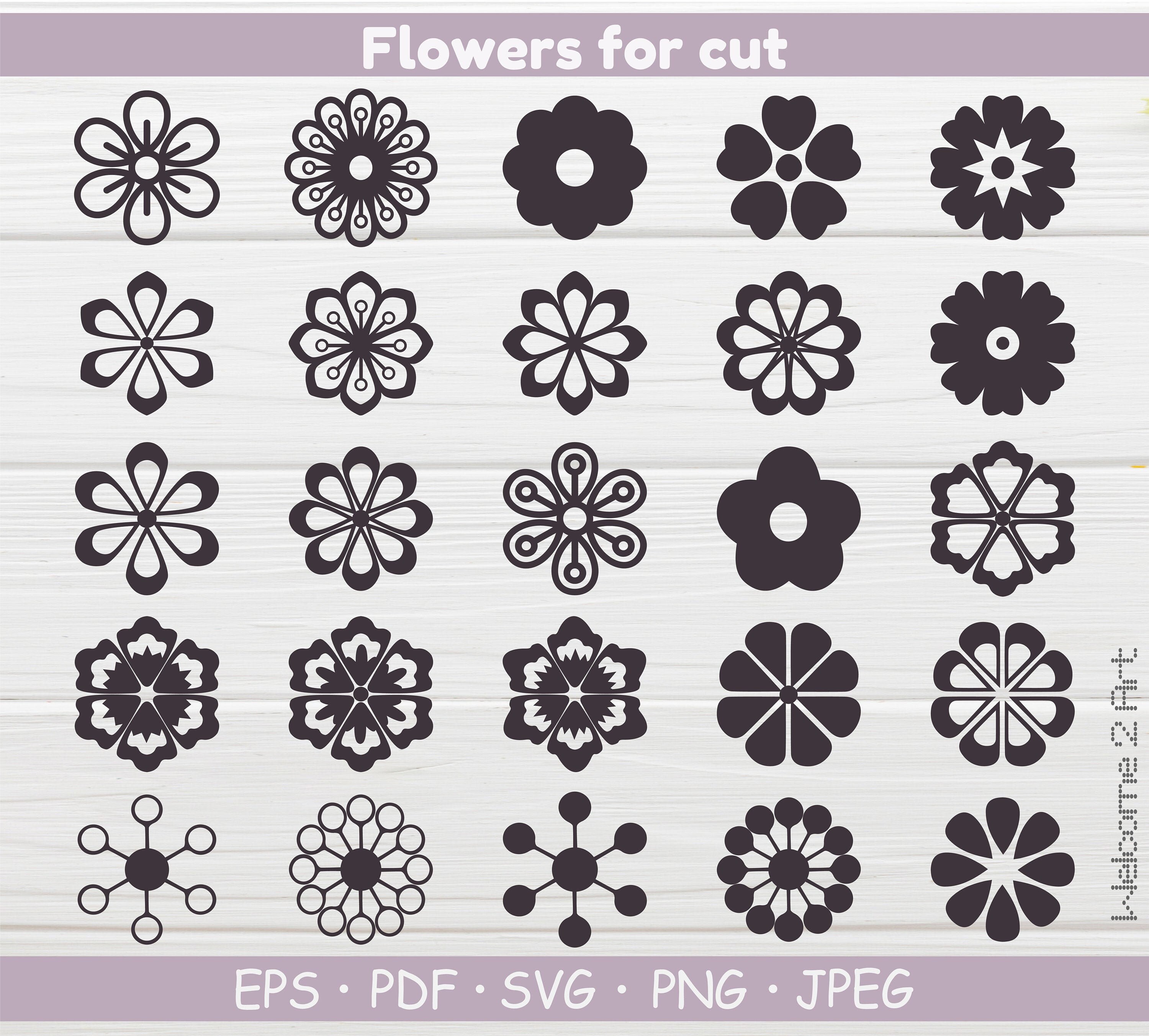 Flowers for Cricut, Flowers for Silhouette, Svg, Files for Cricut ...