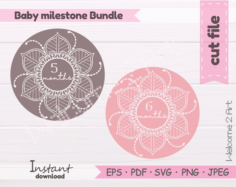 Baby Milestone Svg, Baby Shower Svg, Newborn Svg, File for Cricut, File ...