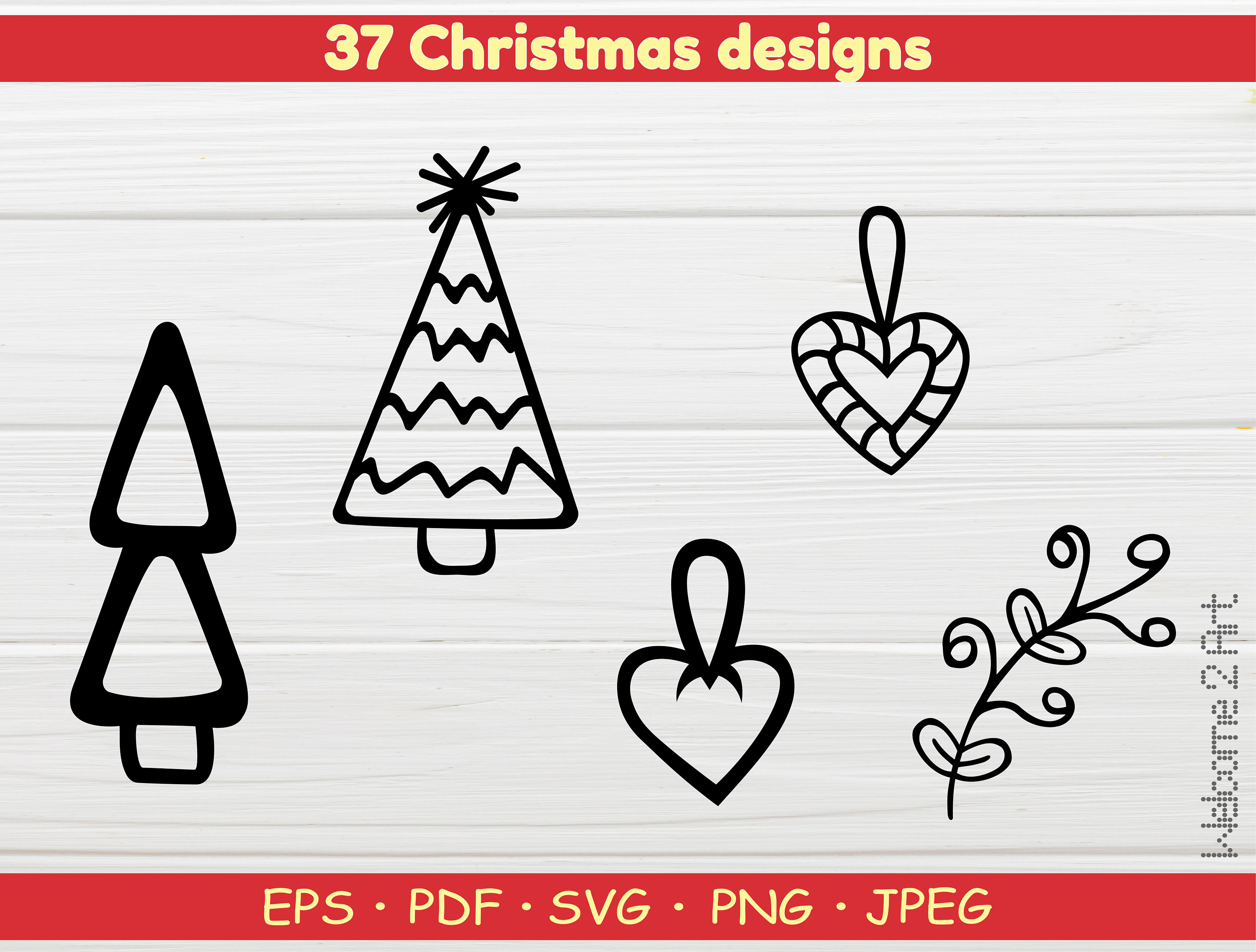 Christmas Clip Art, Doodle Hand Drawn, Winter Clip Art, Holidays, Xmas ...