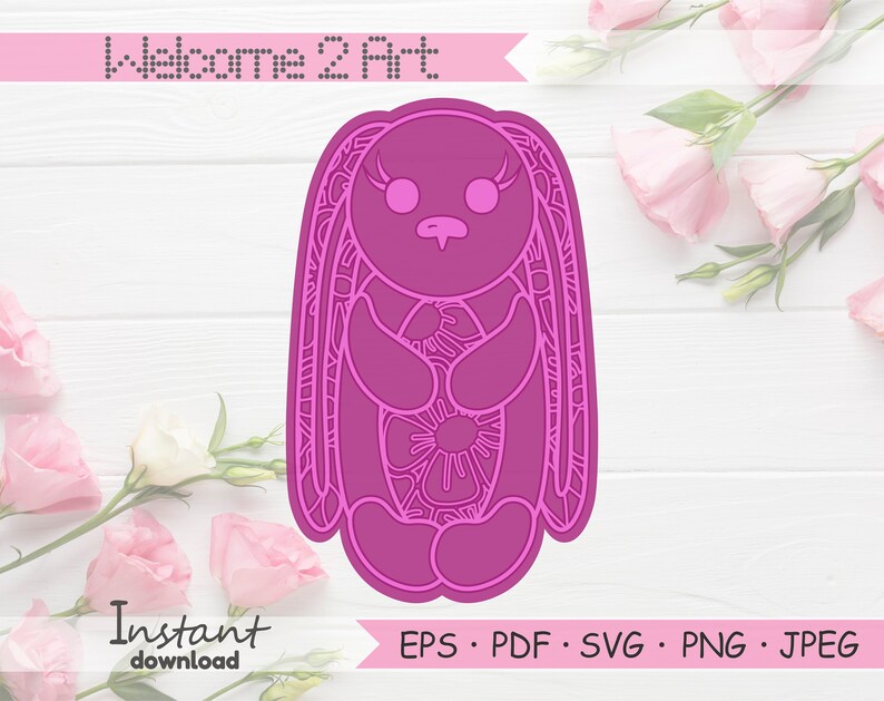 Bunny Rabbit SVG Cut File Rabbit Mandala SVG Easter Svg - Etsy