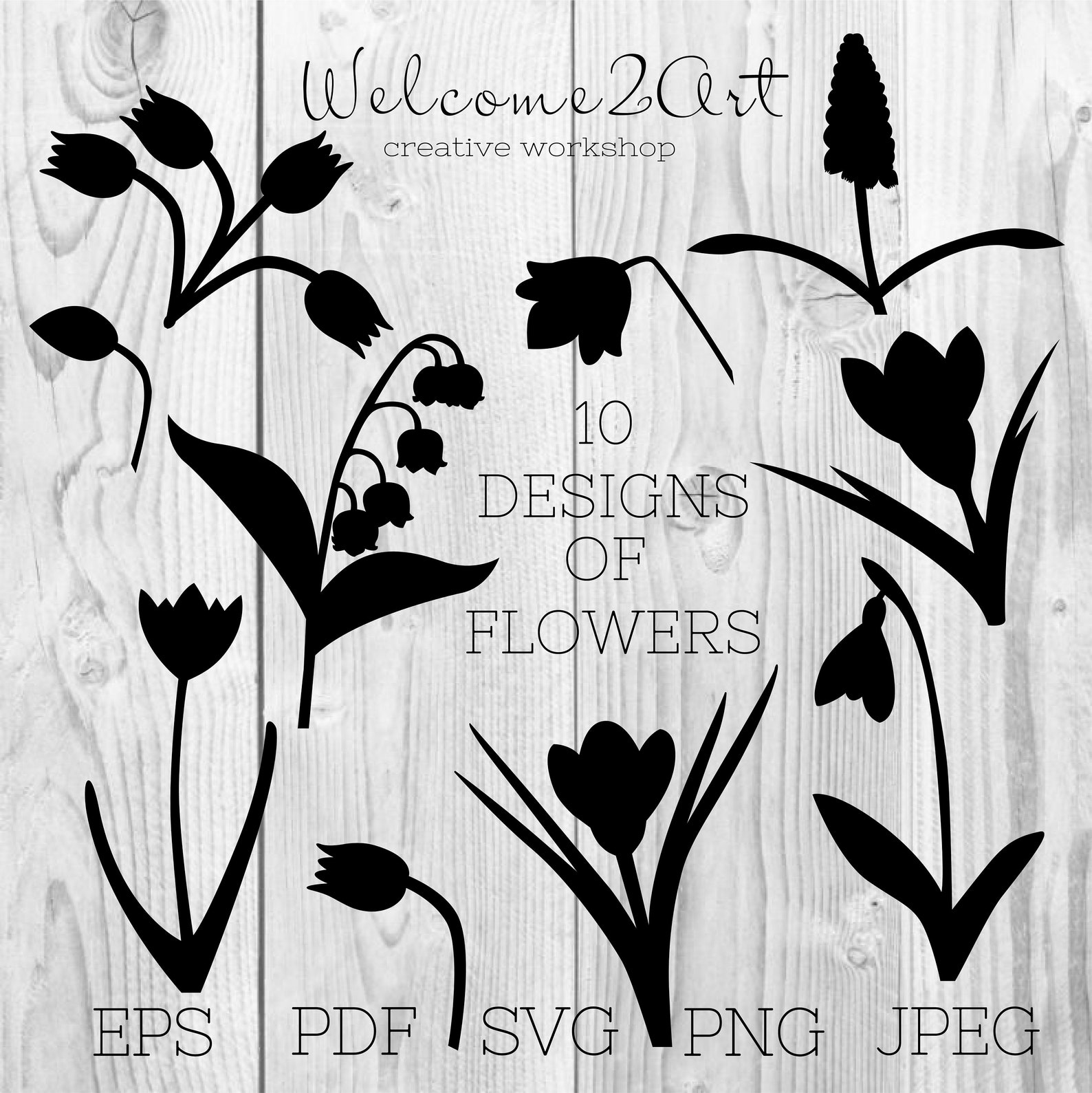 Flowers Svg, Spring Svg, Flowers Svg Bundle, Flowers Svg Files for ...