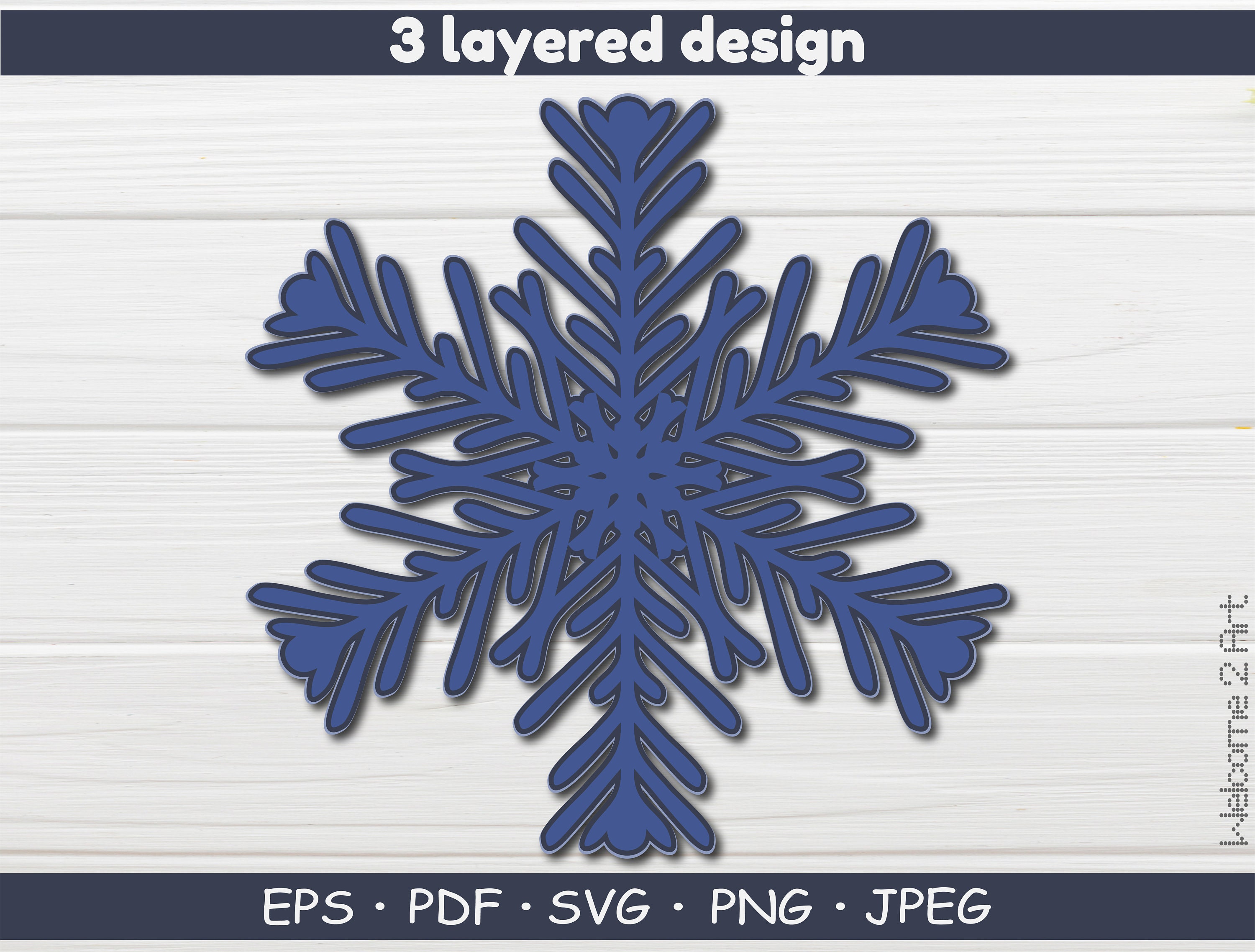 3D Layered Snowflakes Christmas Svg, Snowflakes Bundle Cut Files ...