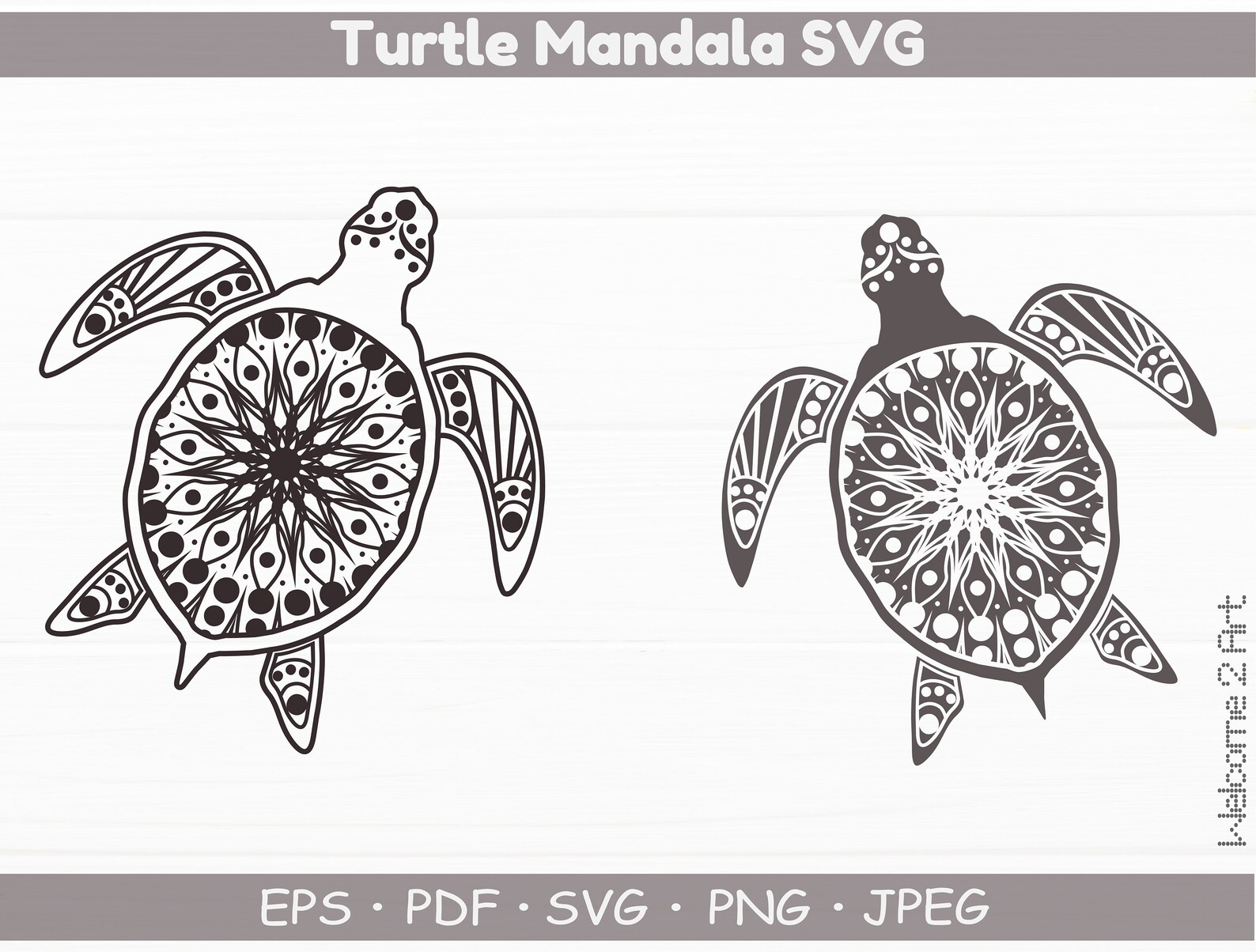 Turtle Mandala SVG Bundle - Mandala SVG - Turtle SVG Bundle - Sea ...