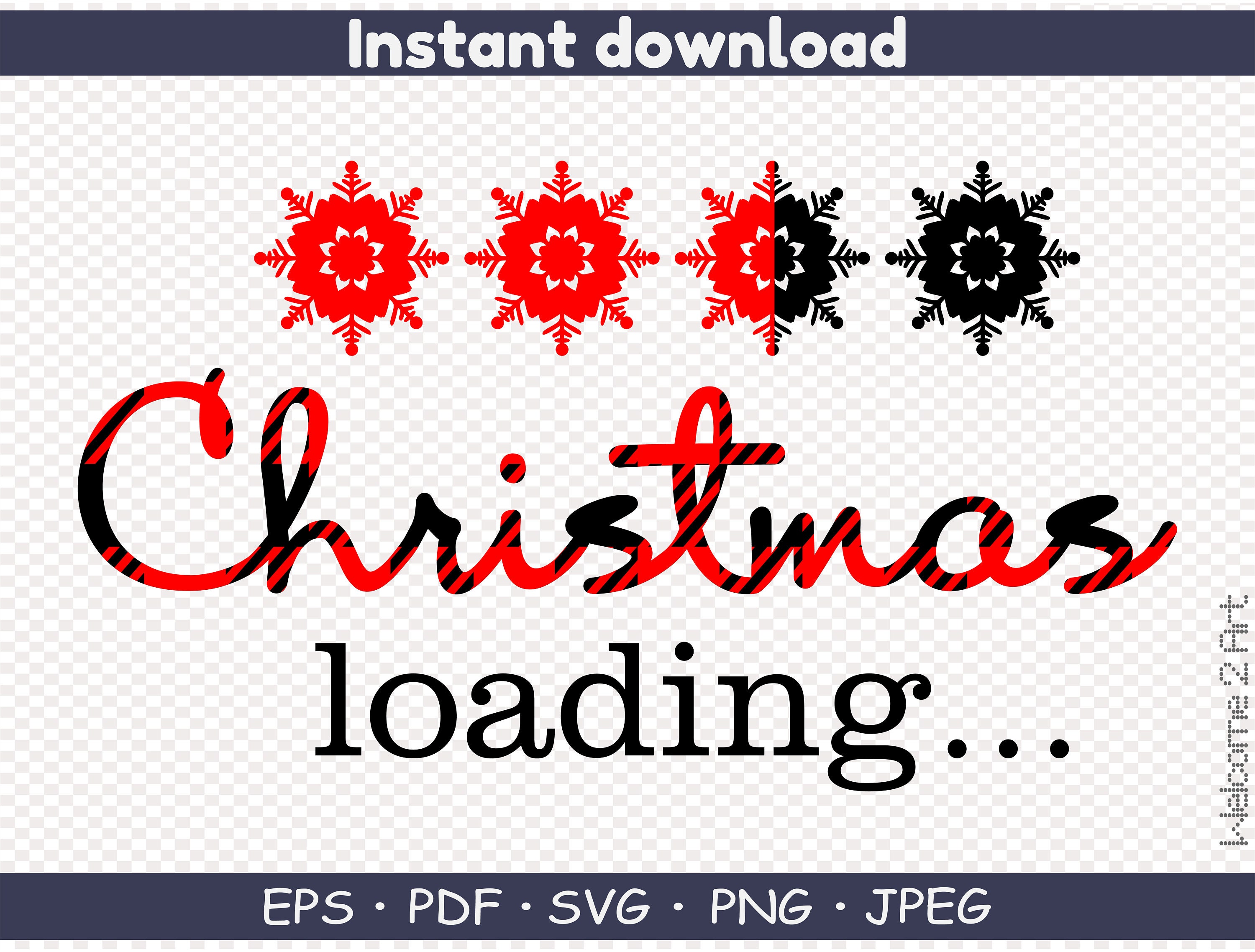 Christmas Loading Svg File for Cricut Christmas Svg Buffalo - Etsy