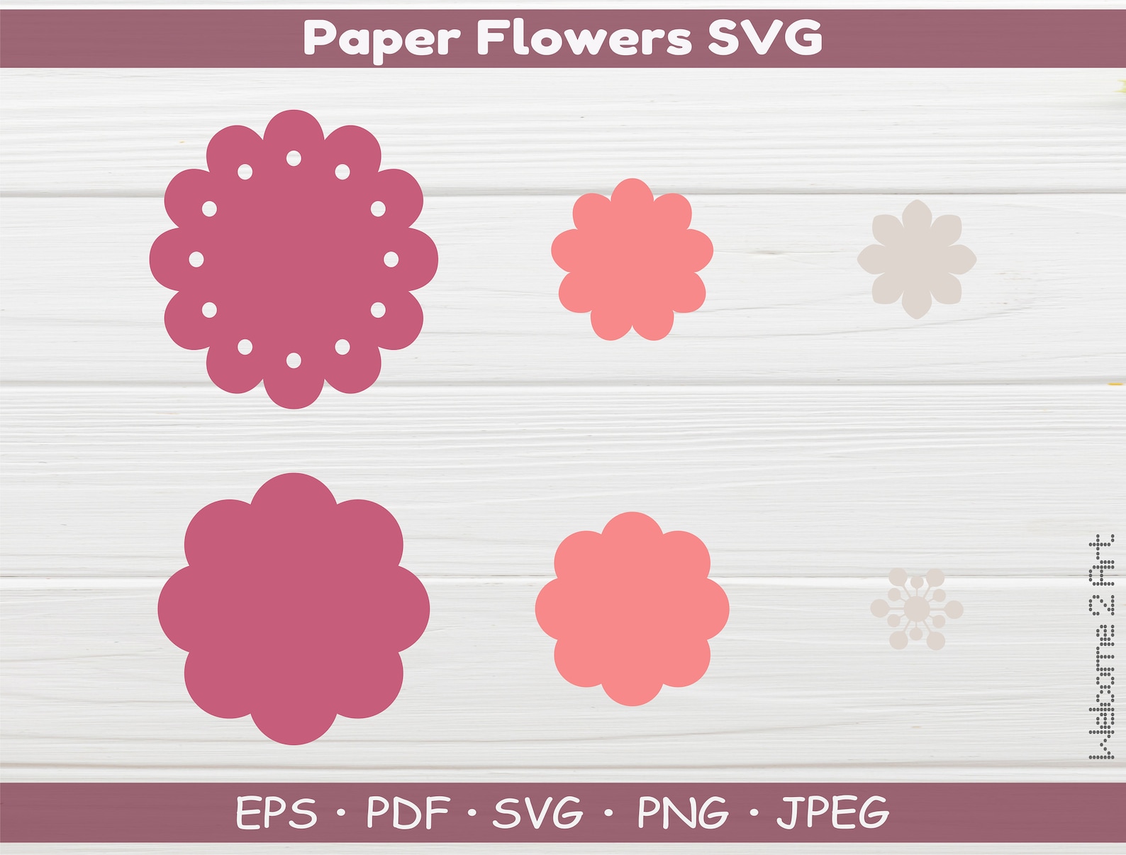 Paper Flower Svg, Flower Template Svg, Flower Svg, 3d Flower Svg, Svg ...
