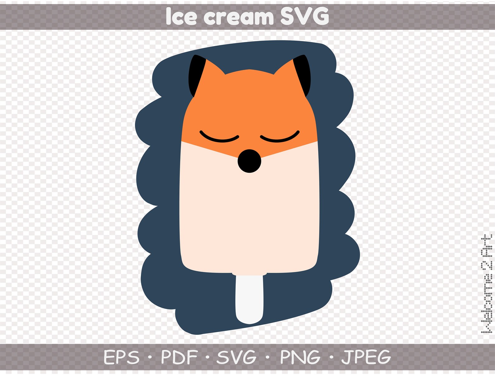Fox Cub Svg Ice Cream Svg Cute Fox Clipart Fox Clipart Fox - Etsy