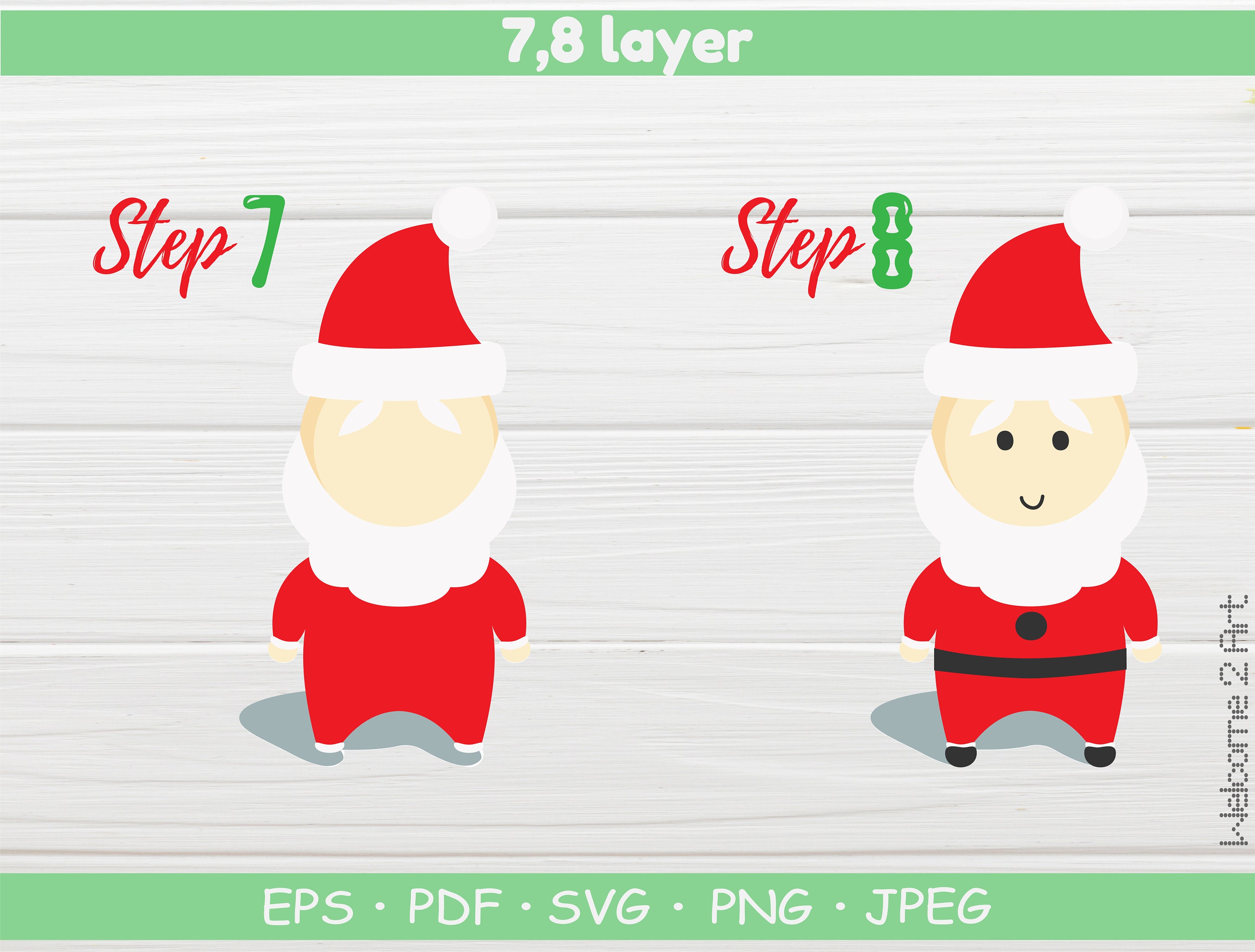Santa Svg Cut File Cricut Silhouette Christmas Svg Merry - Etsy