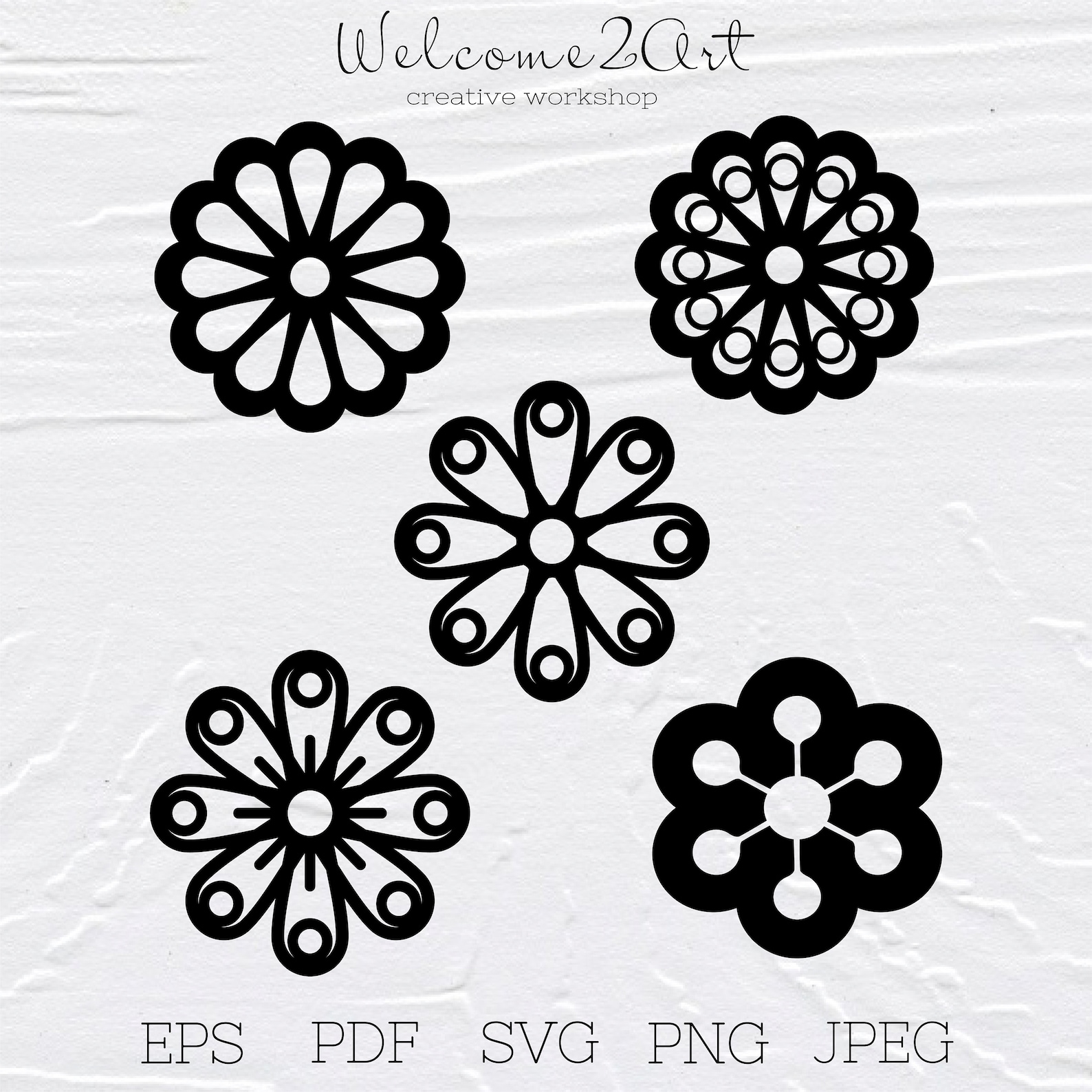 Flower Svg, Flowers Cut Files, Flower Silhouette, Wedding Decorations ...