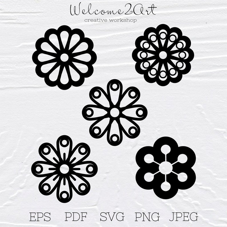 Flower Svg, Flowers Cut Files, Flower Silhouette, Wedding Decorations ...