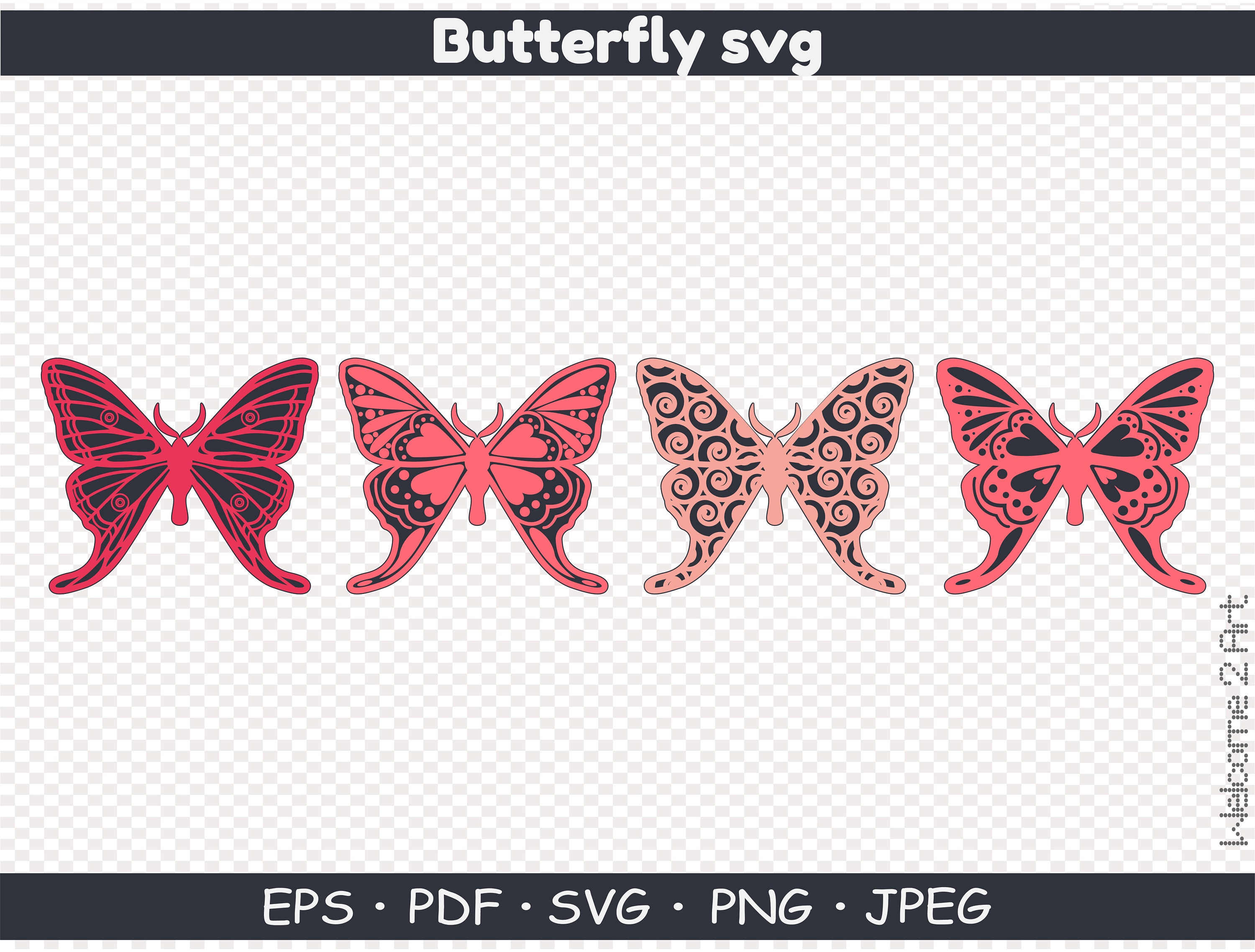 Butterfly cut file svg butterfly butterfly silhouette | Etsy