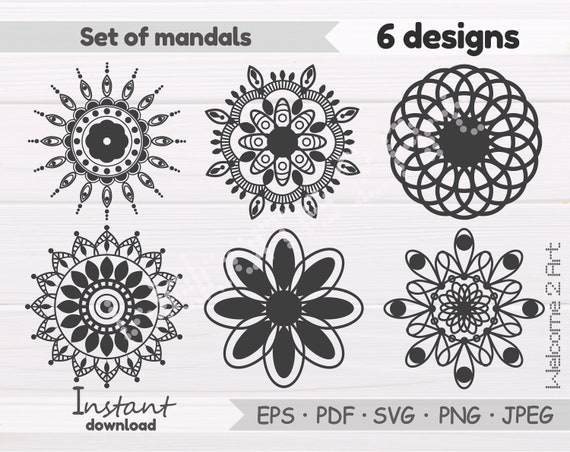 Mandala Svg Svg Files for Cricut Silhouette Mandala Style | Etsy
