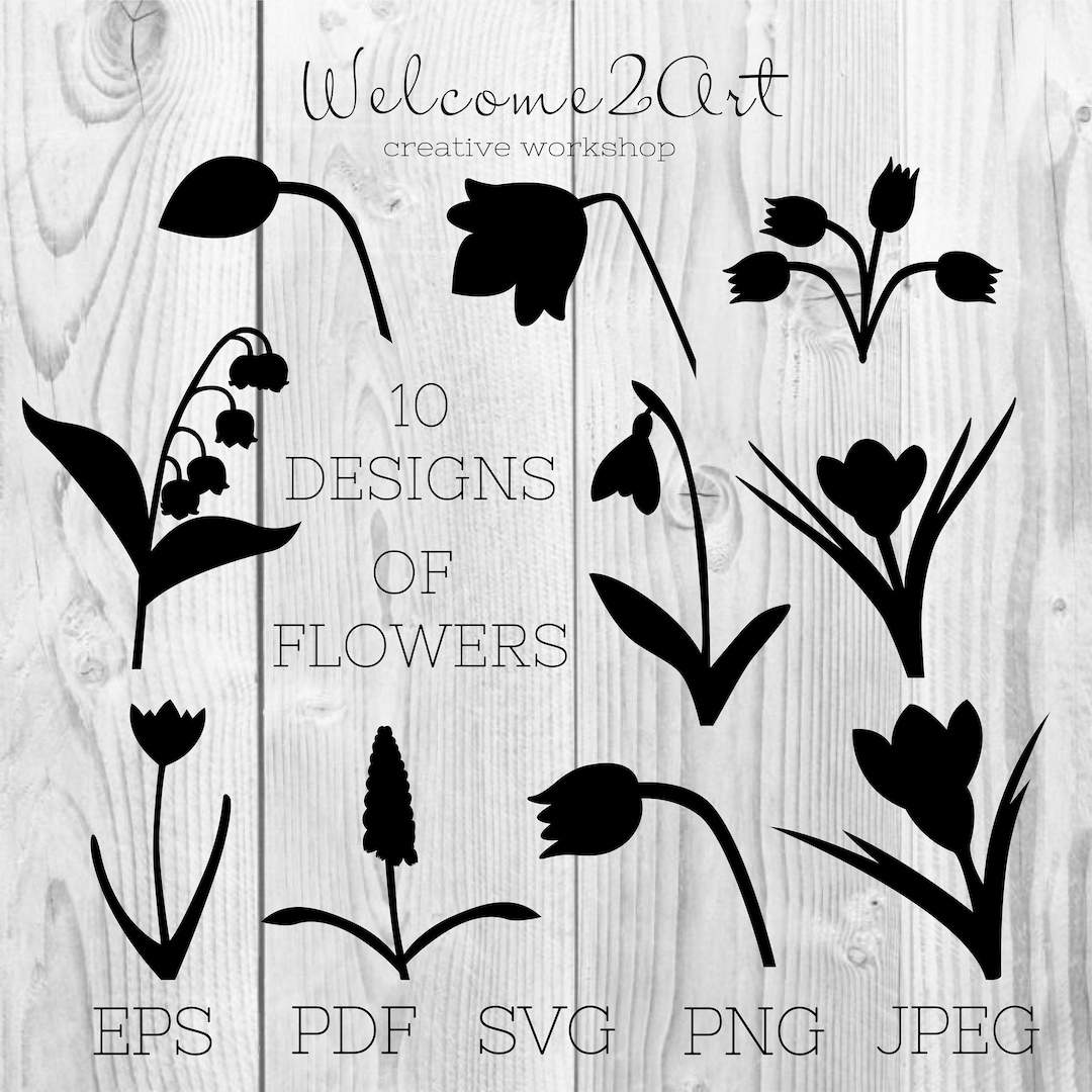 Flowers Svg, Spring Svg, Flowers Svg Bundle, Flowers Svg Files for ...