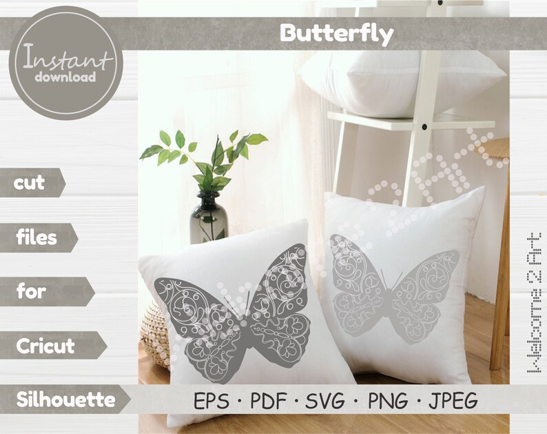 Butterfly Svg, Sublimation Svg, Floral Butterfly Svg, Butterfly Clipart ...