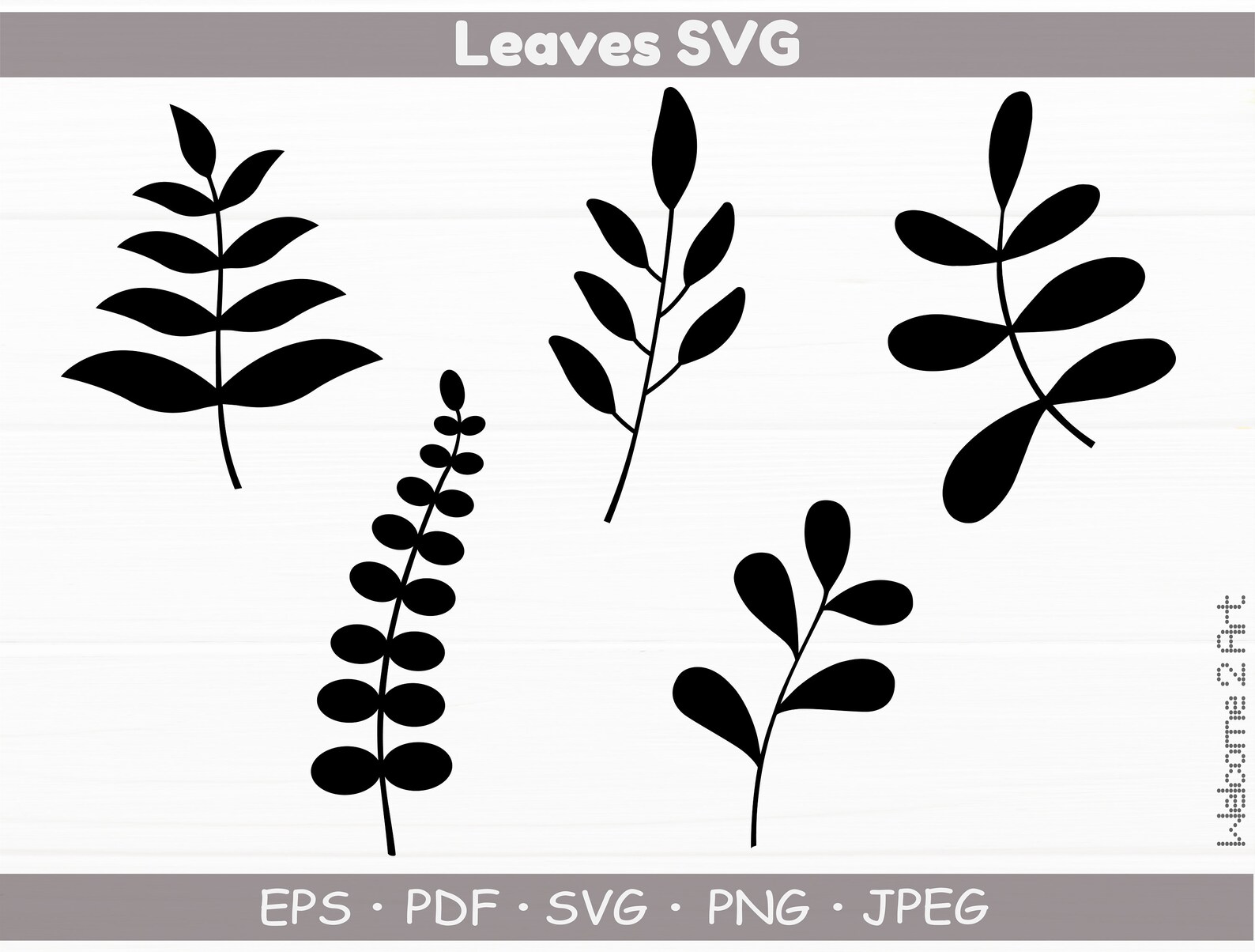 Paper Leaves SVG Leaf Templates Cut File for Cricut Silhouette Clipart ...