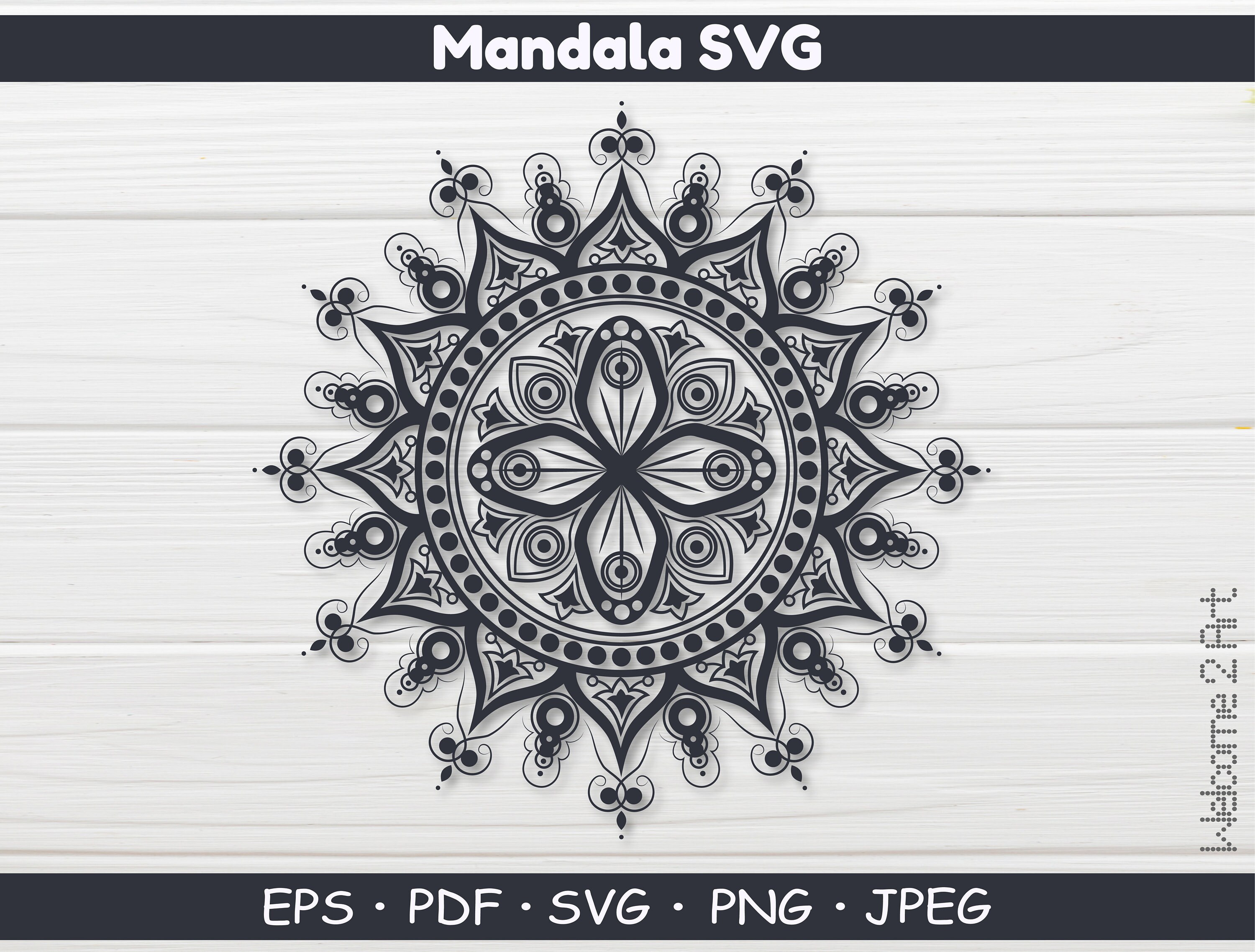 Mandala SVG Boho SVG Mandala Clipart Floral Decal Design - Etsy