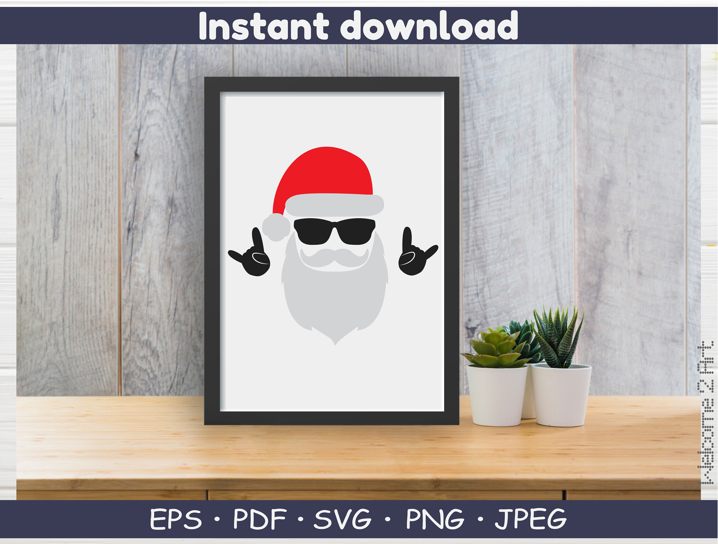 Christmas Santa Claus Svg Christmas Silhouette Cut Files, Cricut Cut ...