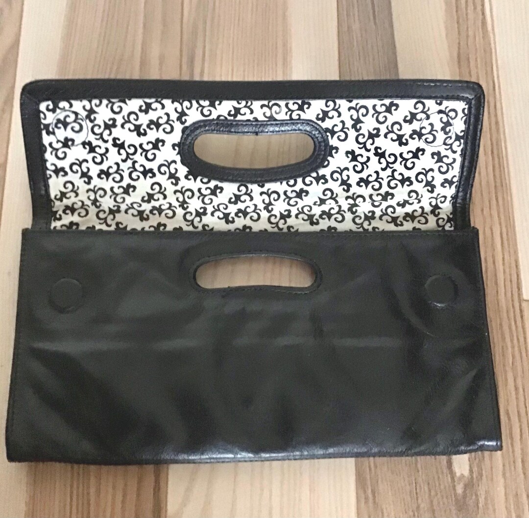 Hobo International Katrina Leather Black Clutch - Etsy