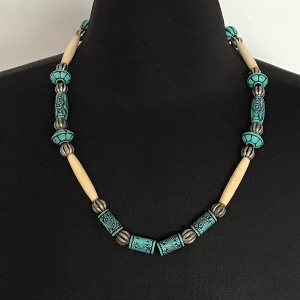 Necklace Carved Bone - Etsy