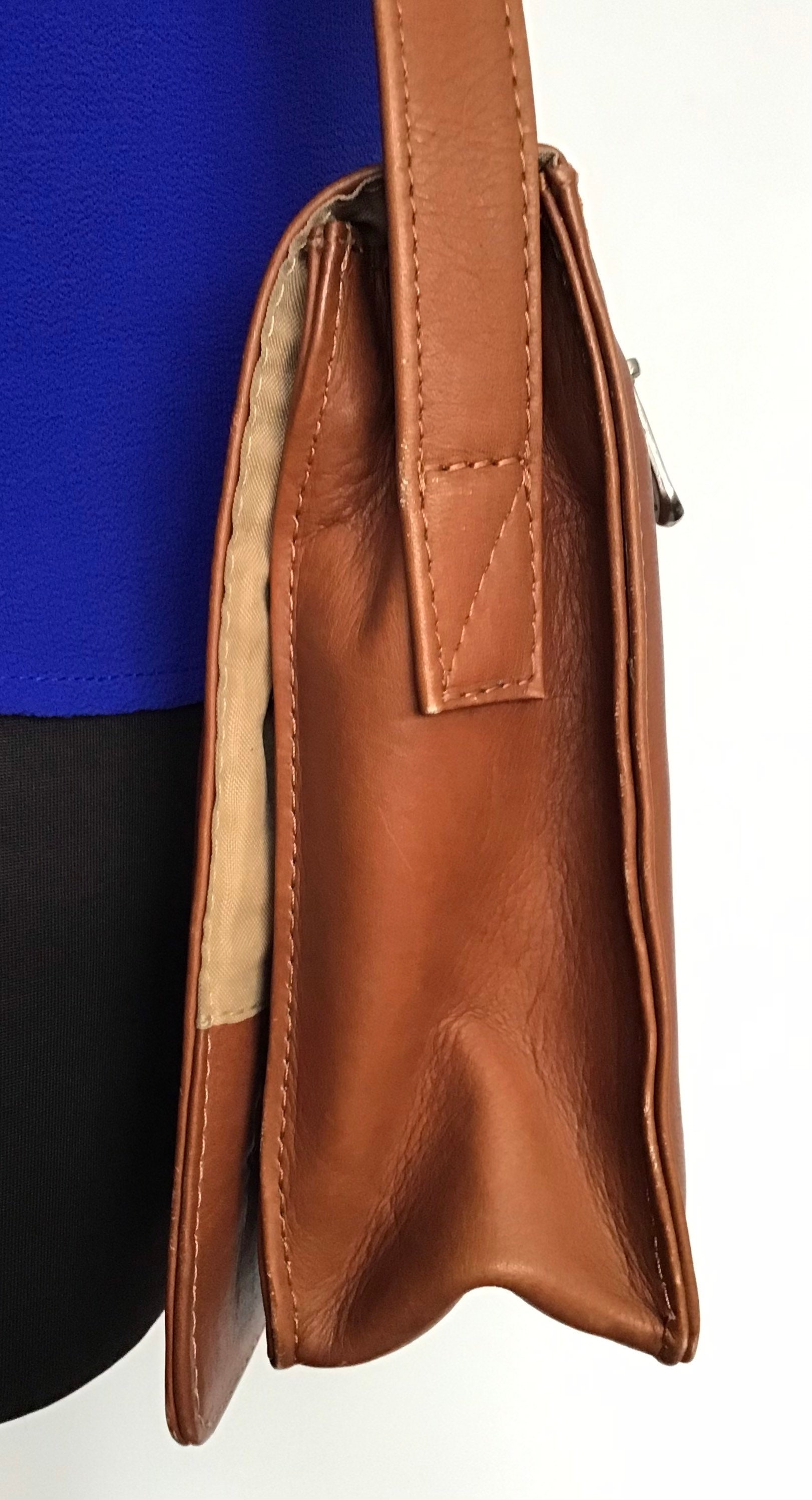 Piel Leather Messenger Organizer Crossbody Handbag Camel Leather - Etsy