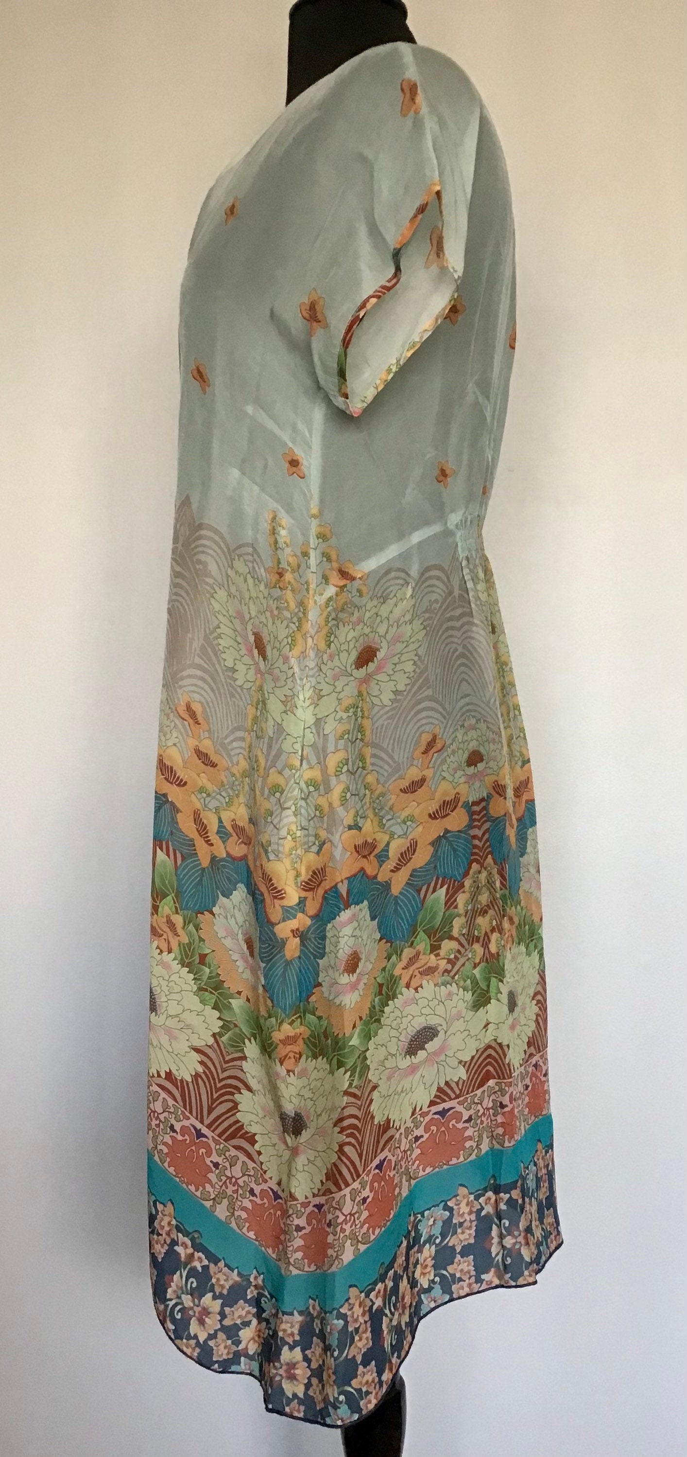 Johnny Was Short Sleeve Kaftan 100% Cupra Dress Size-xs NWOT - Etsy