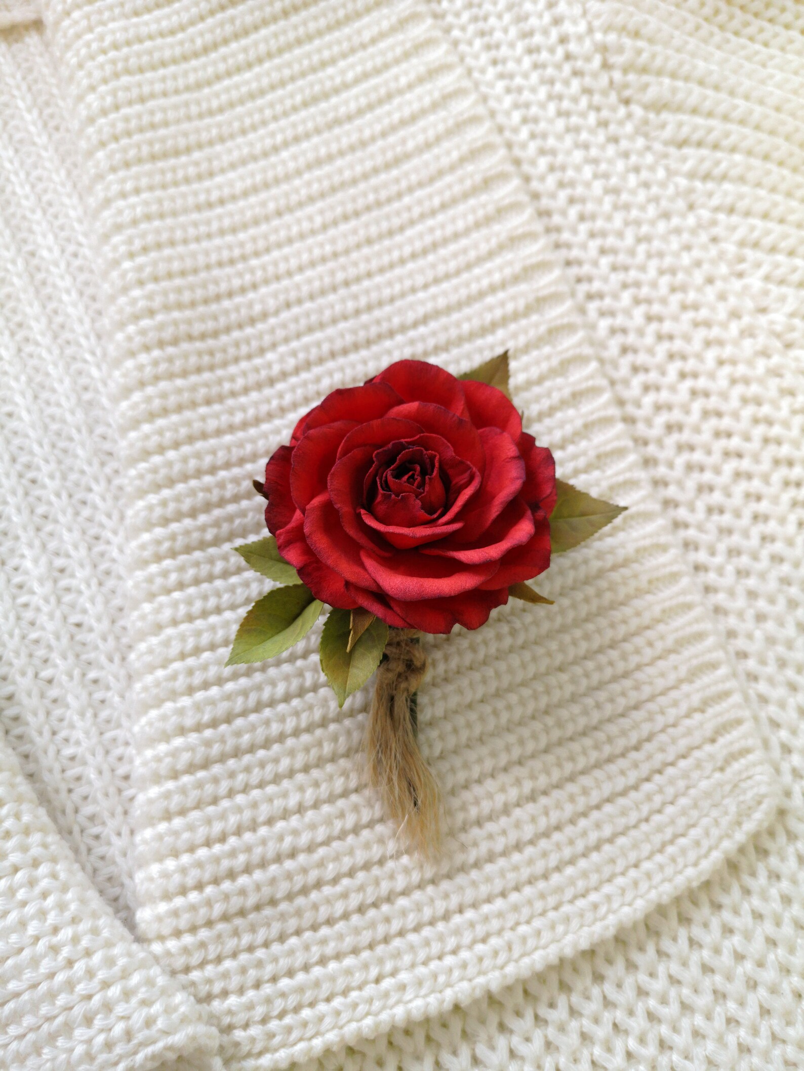 Broche rose faite à la main décoration d'un seul exemple | Etsy