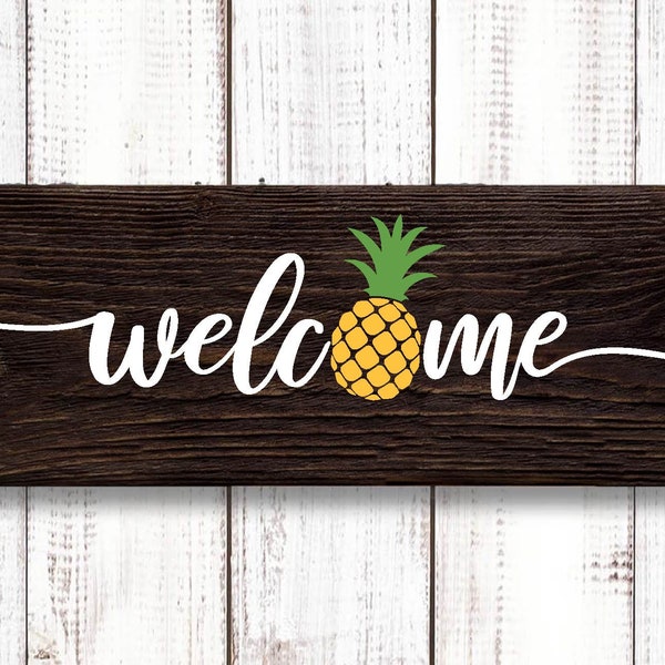 Pineapple Welcome Sign - Etsy