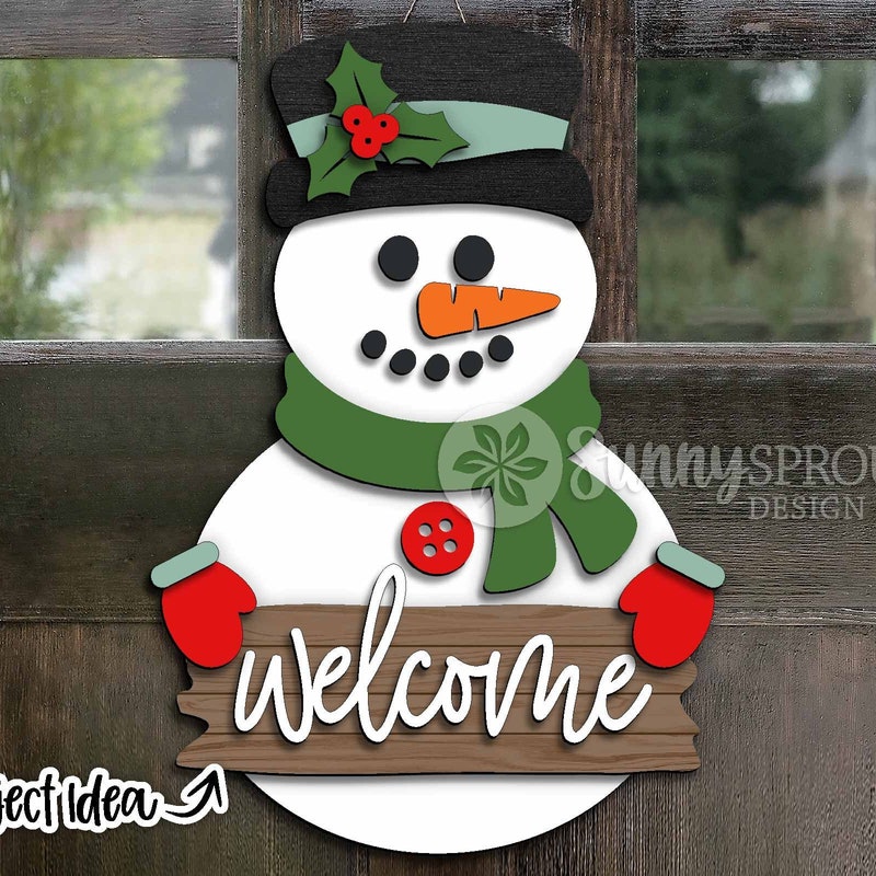 Snowman Door Decor - Etsy