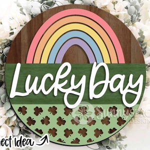 St. Patrick Laser Sign Bundle 1, Digital Download, Round Door Hanger ...