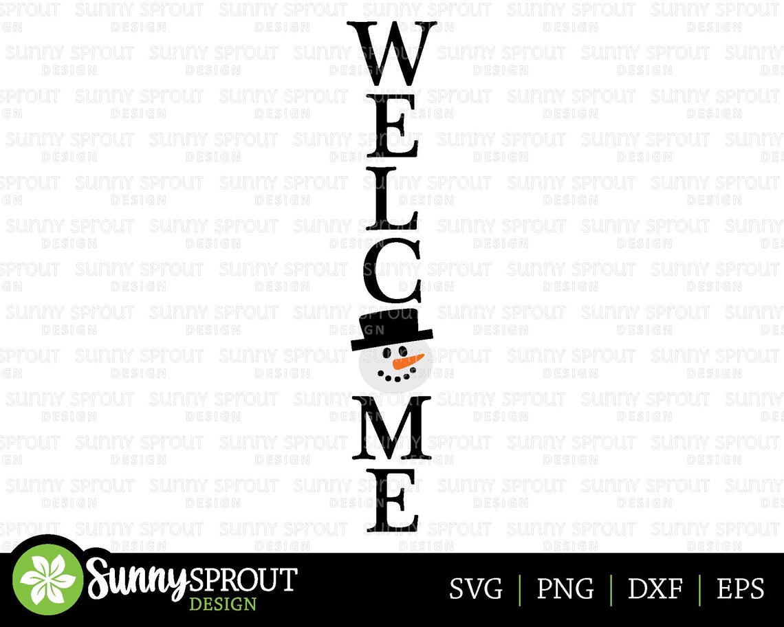 Welcome Snowman Porch Sign Digital Download Print File - Etsy