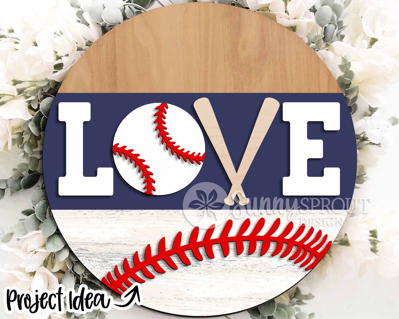 Baseball Softball Laser Sign Bundle, Round Door Hanger Svg, Glowforge ...