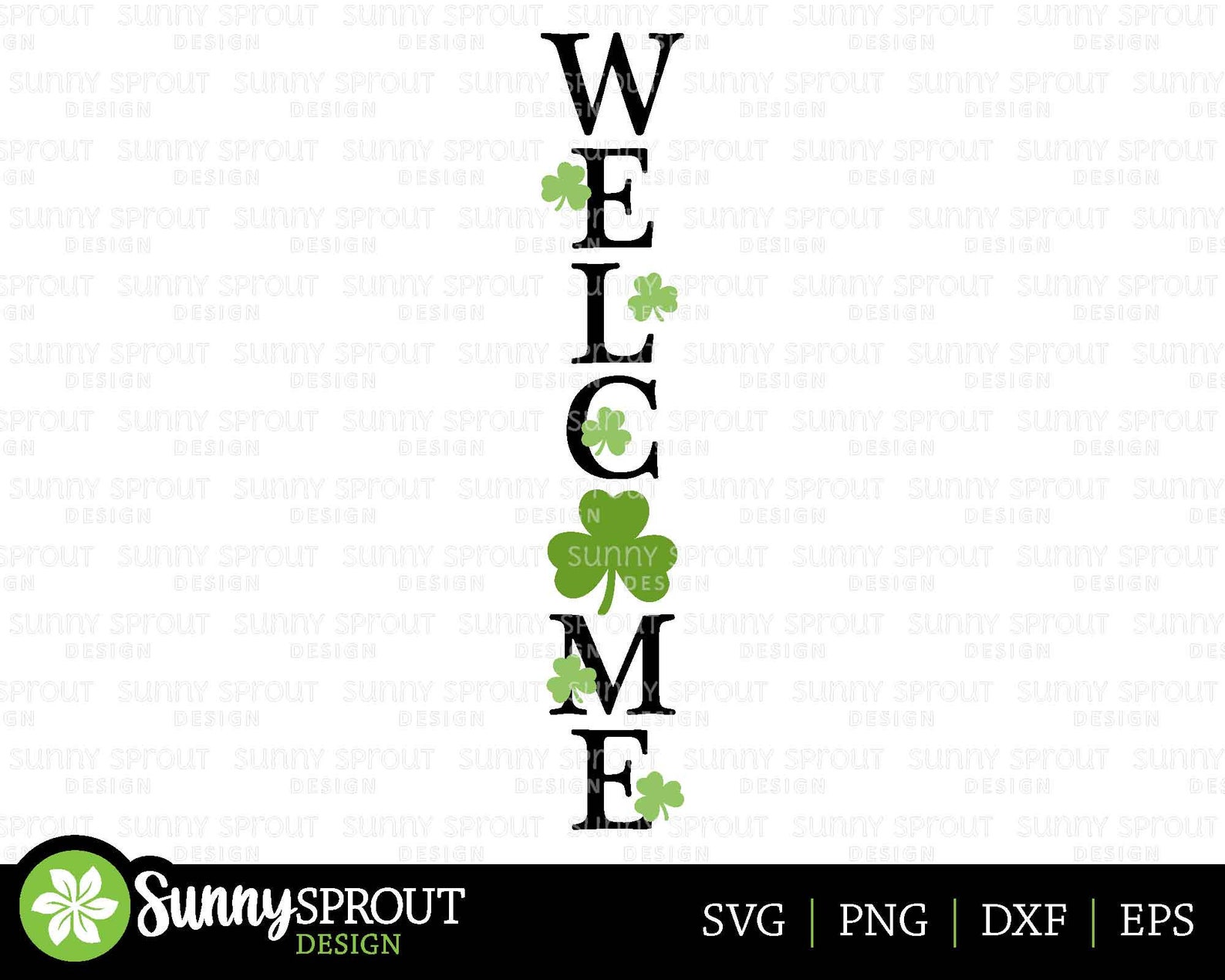 Welcome Clover Svg Porch Sign Svg St Patricks Day Svg - Etsy