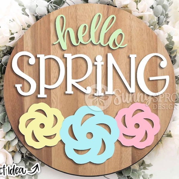 Hello Spring Door Hanger - Etsy