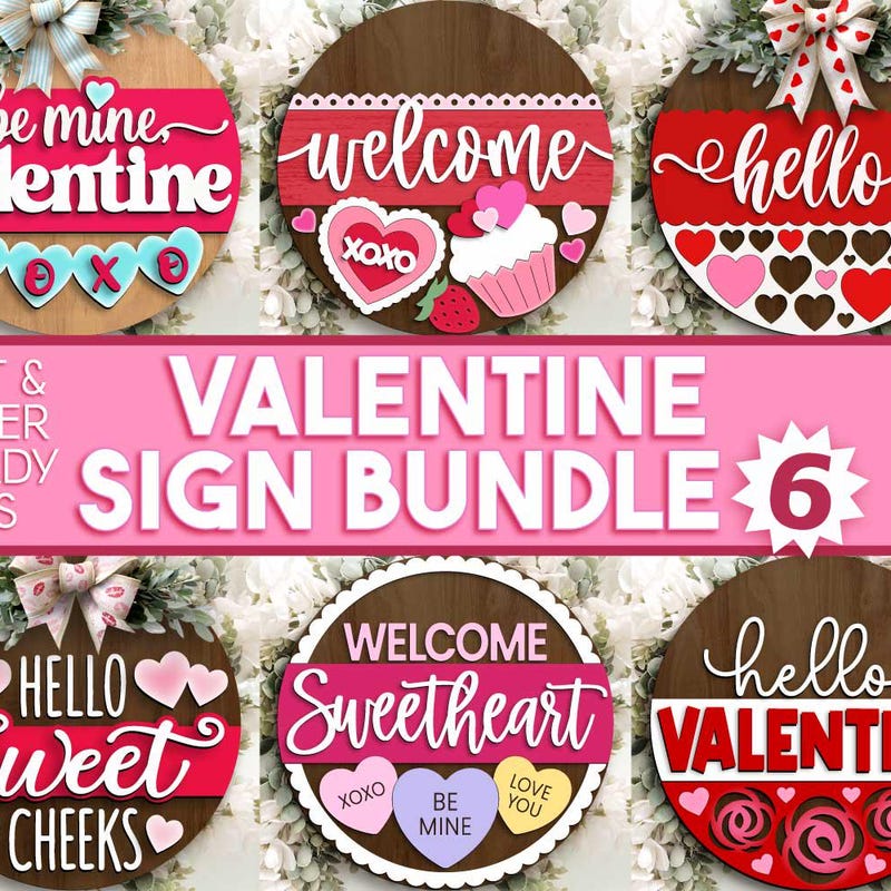 Valentine Signs 6 Round - Etsy UK
