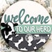 Welcome to Our Herd Cow Digital Download Round Door Hanger - Etsy
