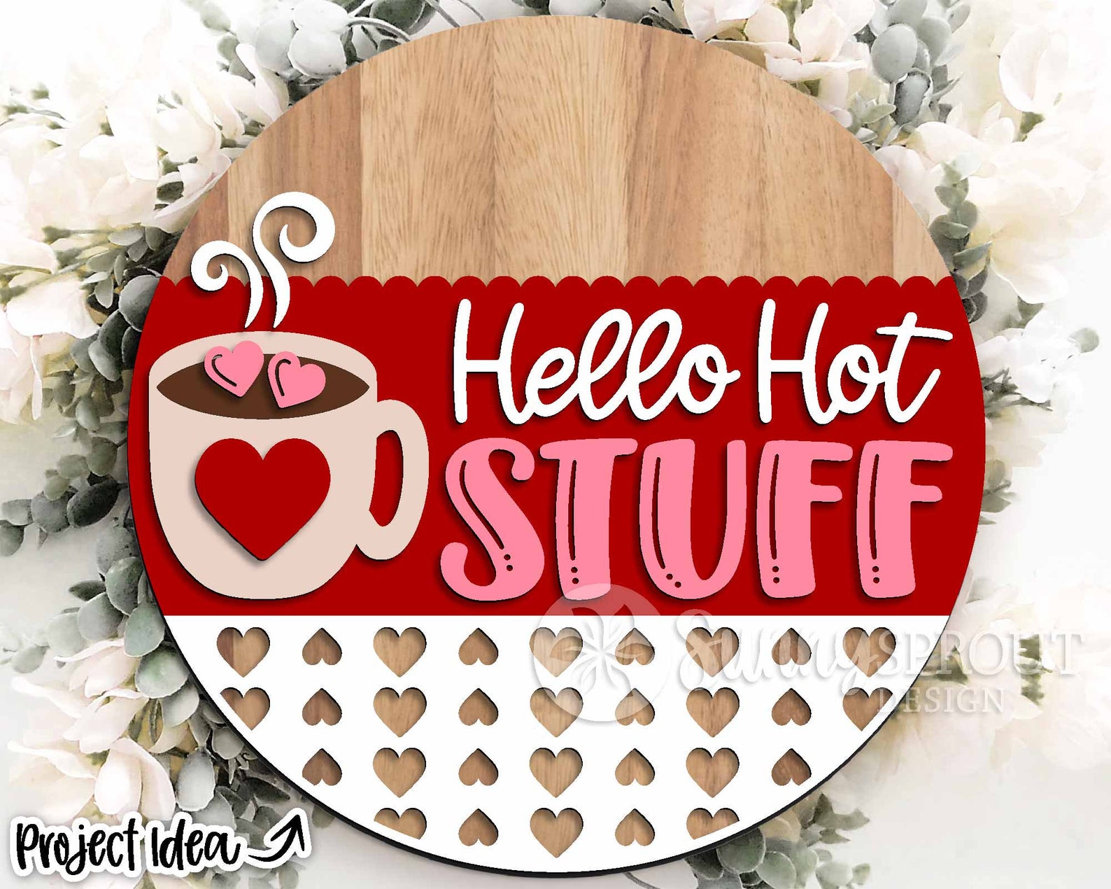 Hello Hot Stuff Cocoa Digital Download Round Door Hanger - Etsy