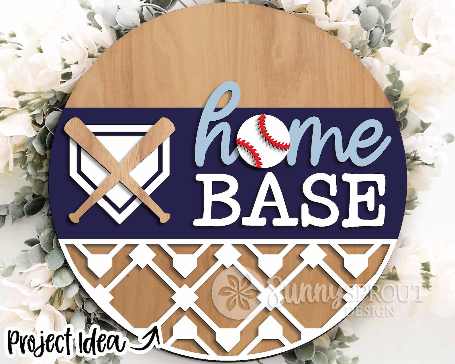 Baseball Softball Laser Sign Bundle, Round Door Hanger Svg, Glowforge ...