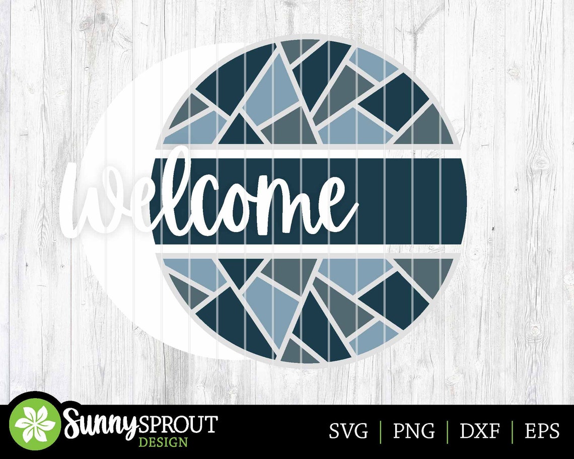 Abstract Geometric Welcome Sign, Digital Download, SVG Laser Cut File ...