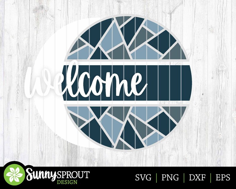 Abstract Geometric Welcome Sign, Digital Download, SVG Laser Cut File ...