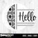 Hello Geometric Welcome Sign, Digital Download, Round Door Hanger Svg ...
