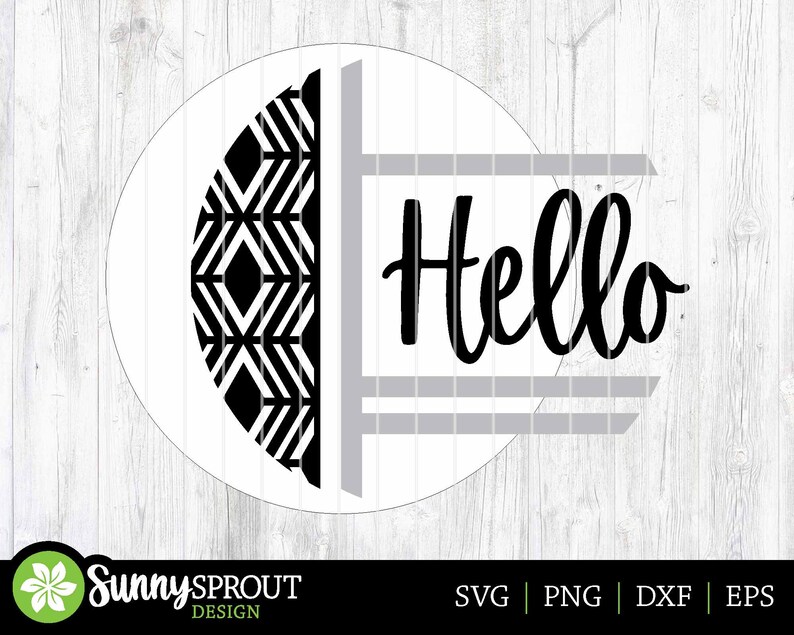 Hello Geometric Welcome Sign, Digital Download, SVG Laser Cut File ...