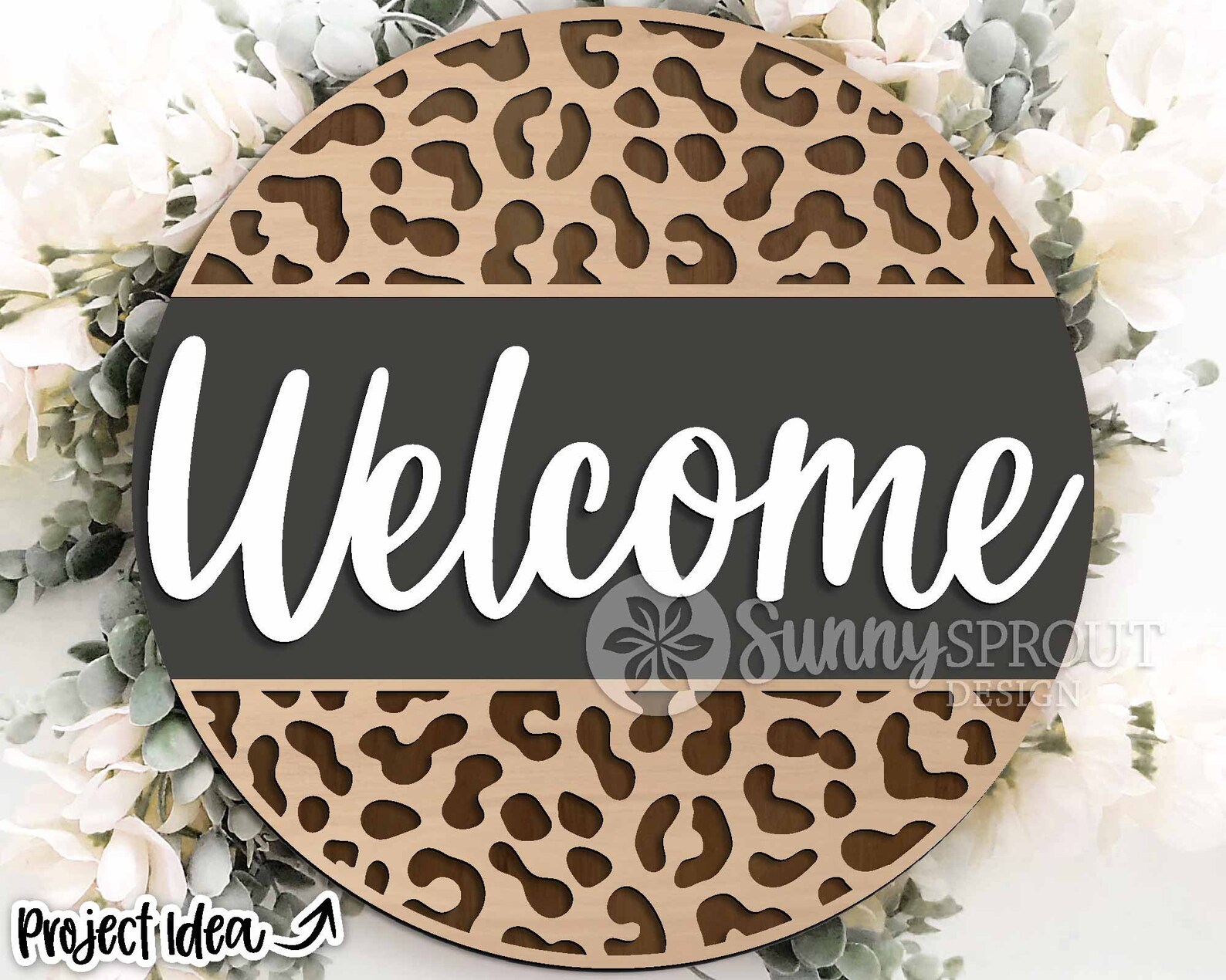 Welcome Cheetah Print Sign, Digital Download, SVG Laser Cut File ...